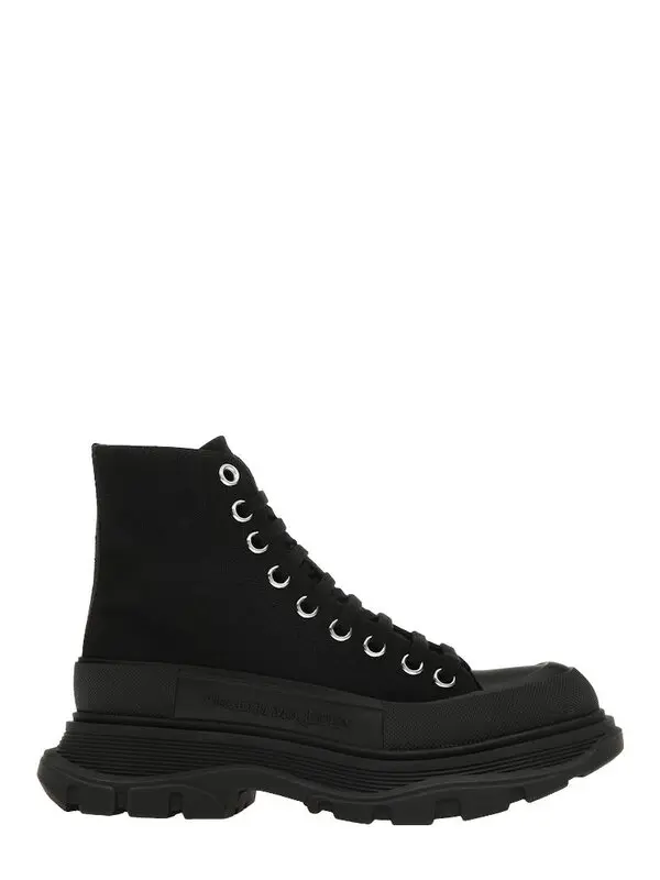 Alexander McQueen Tread Slick Lace-up Boots - Black