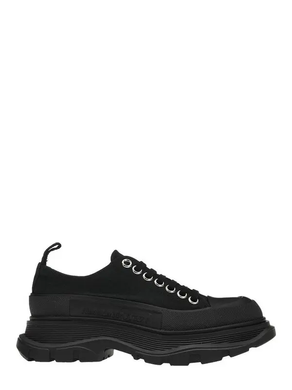 Alexander McQueen Tread Slick Low Lace Up - Black