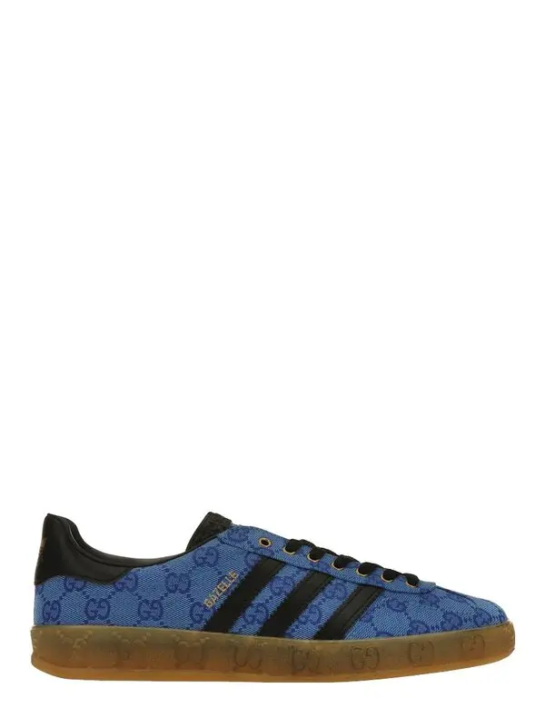Adidas X Gucci Gazelle Gg Monogram Sneakers - Blue/core Black
