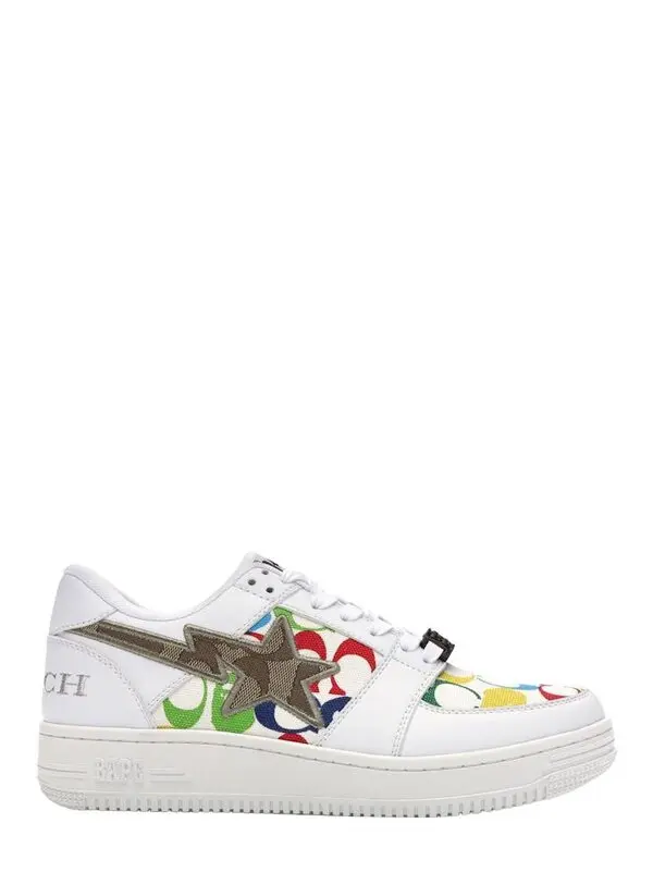 A BATHING APE Sta Low Coachin Sneakers - White