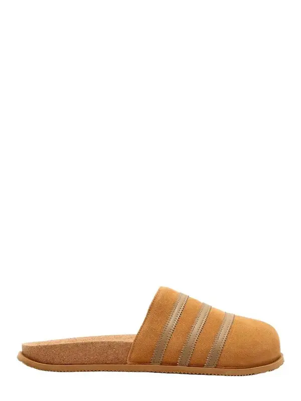 Adidas Adimule Lea Slides - Light Brown