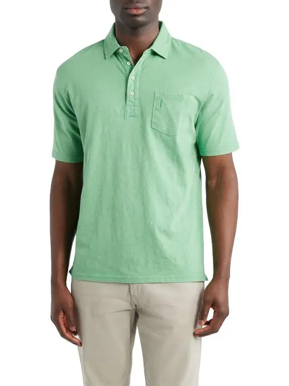 Johnnie-o Coastal Wash Original Pocket Polo - Honeydew