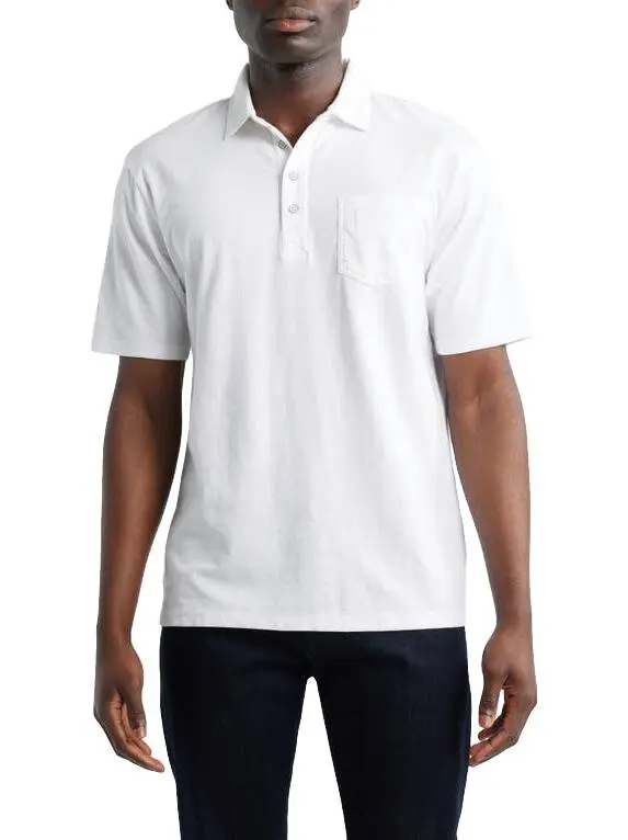 Johnnie-o Coastal Wash Original Pocket Polo - White