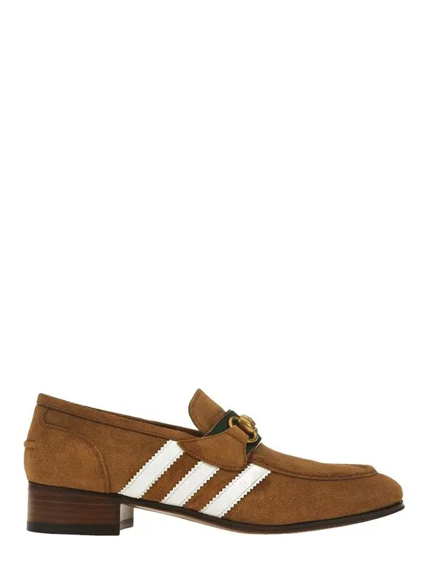Gucci Adidas X Horsebit Loafers - Brown/white