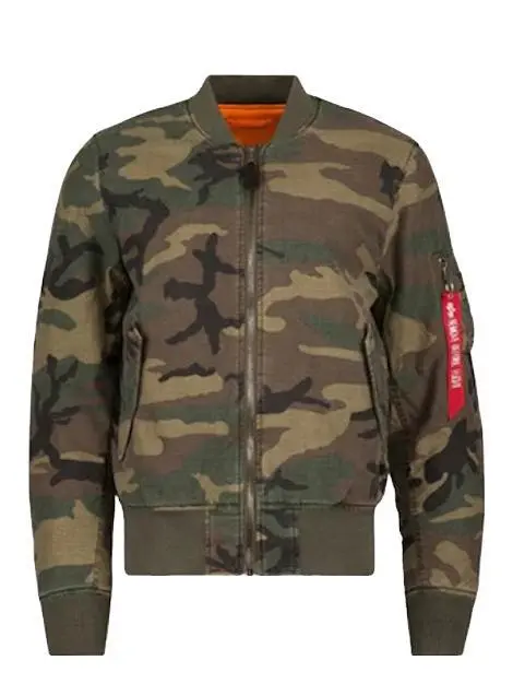 Alpha Industries Ma1 Ctn Jacket/woodland - Camo/woodland Camo