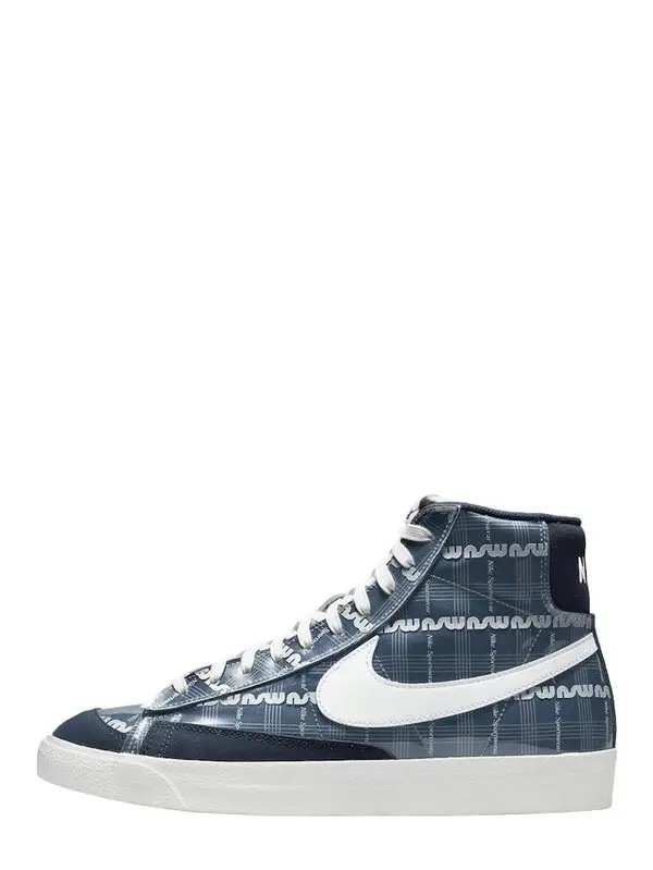 Nike Blazer Mid Nsw Logo Sneakers - Midnight Navy Blue/white/smoke Grey