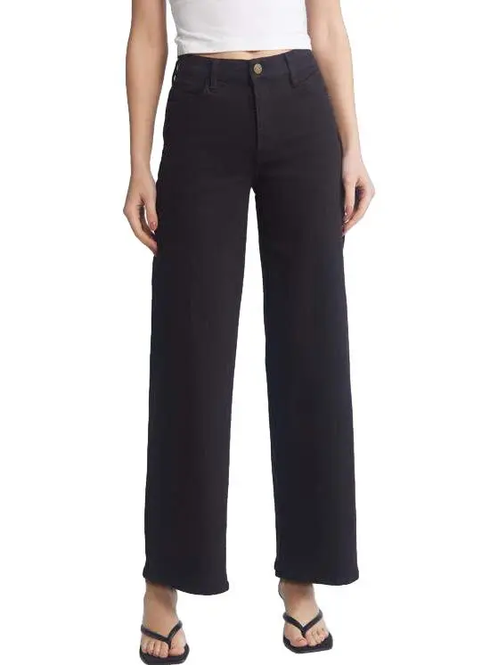 FRAME Le Slim Palazzo High-waist Wide-leg Jeans - Black