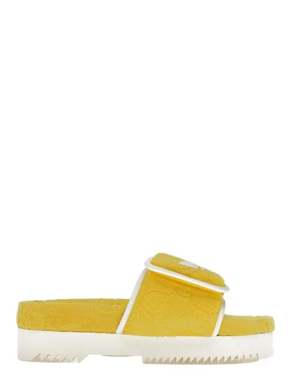 Gucci Adidas X Gg Platform Sandal - Yellow/white