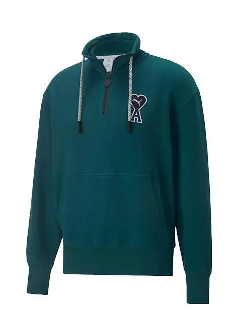 PUMA X Ami Half Zip Sweatshirt - Varsity Green