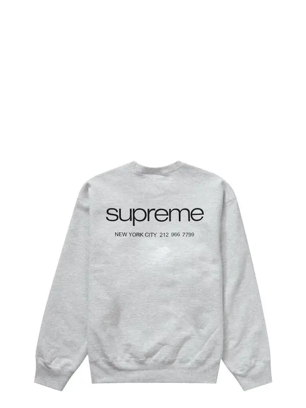 Supreme Nyc Crewneck Sweatshirt - Ash Grey