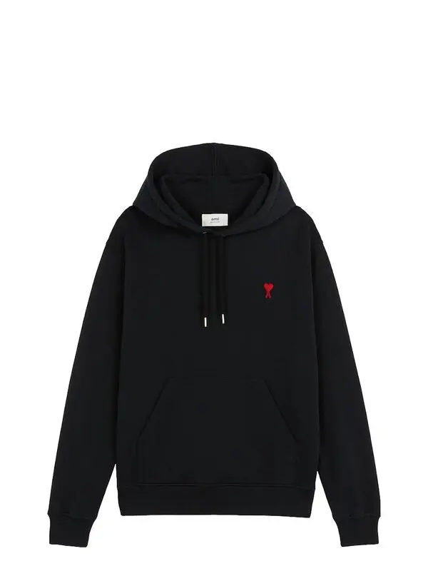 Ami De Coeur Embroidered Hoodie - Black/red