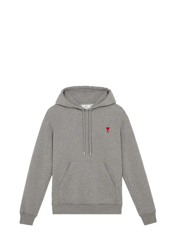 Ami De Coeur Hoodie - Heather Grey/red