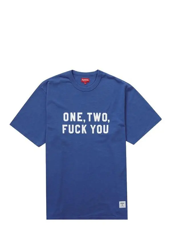 Supreme One Two Fuck You Short Sleeve Top - Royal