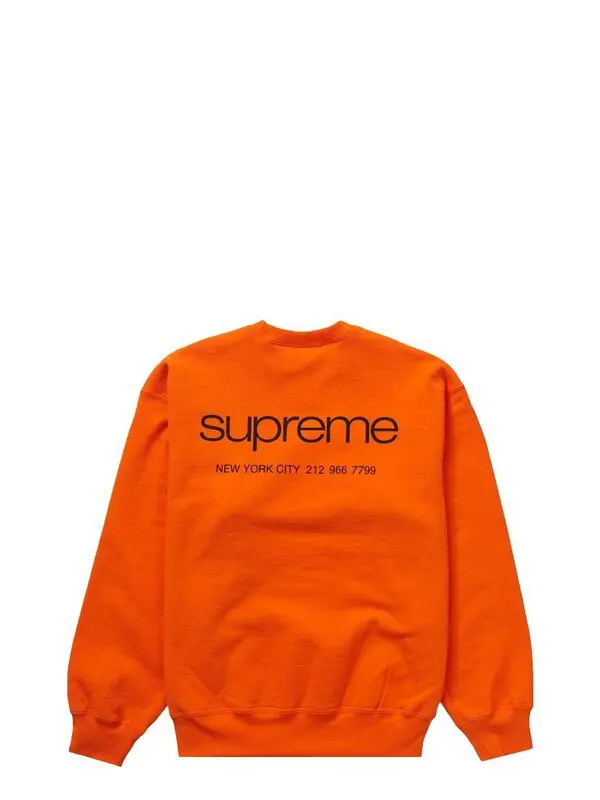 Supreme Nyc Crewneck Sweatshirt - Dark Orange