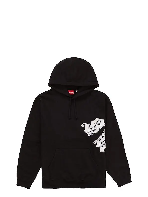 Supreme Old English Wrap Hooded Sweatshirt - Black