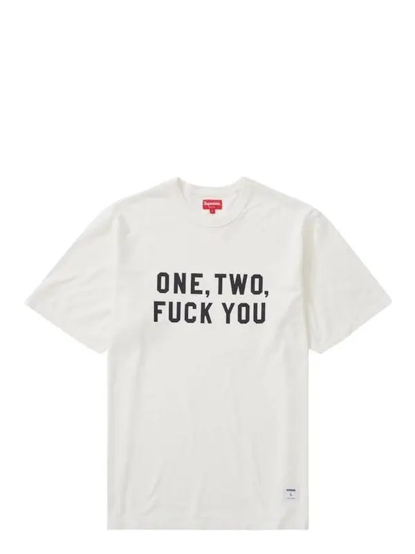 Supreme One Two Fuck You Short Sleeve Top - White