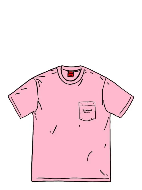 Supreme Overdyed Pocket Tee Shirt - Pink