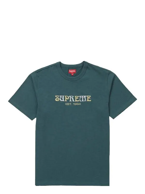 Supreme Nouveau Logo Tee Shirt - Dark Teal