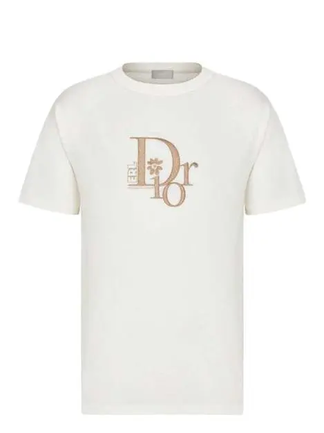 Dior X Erl Relaxed-fit T-shirt - White Slub Cotton Jersey