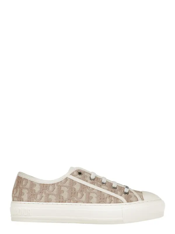 Dior Walk'n' Oblique Embroidered Sneakers - Nude/pink/white