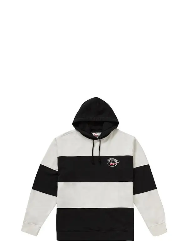 Supreme Nike Stripe Hooded Sweatshirt - Black