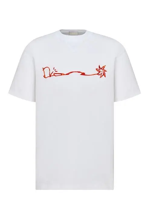 Dior X Cactus Jack Oversized T-shirt - White/red