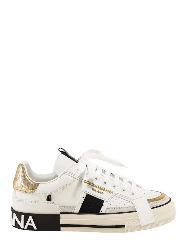 Dolce & Gabbana 2.zero Sneakers - White/gold/black