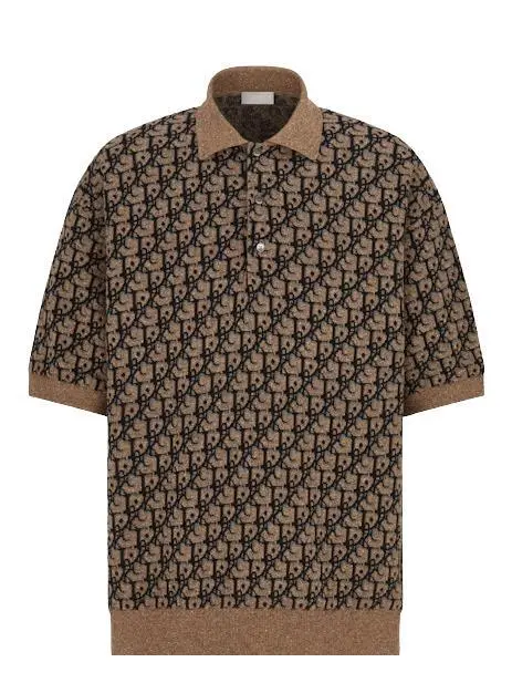 Dior X Cactus Jack Oversized Polo Shirt - Beige/black