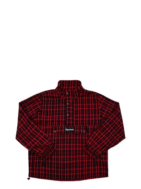 Supreme Nylon Plaid Pullover - Red