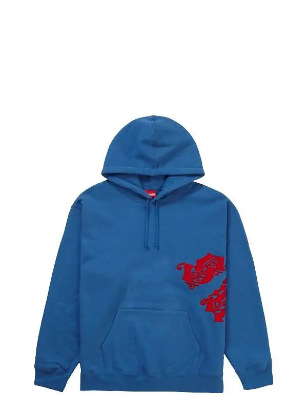 Supreme Old English Wrap Hooded Sweatshirt - Pale Royal