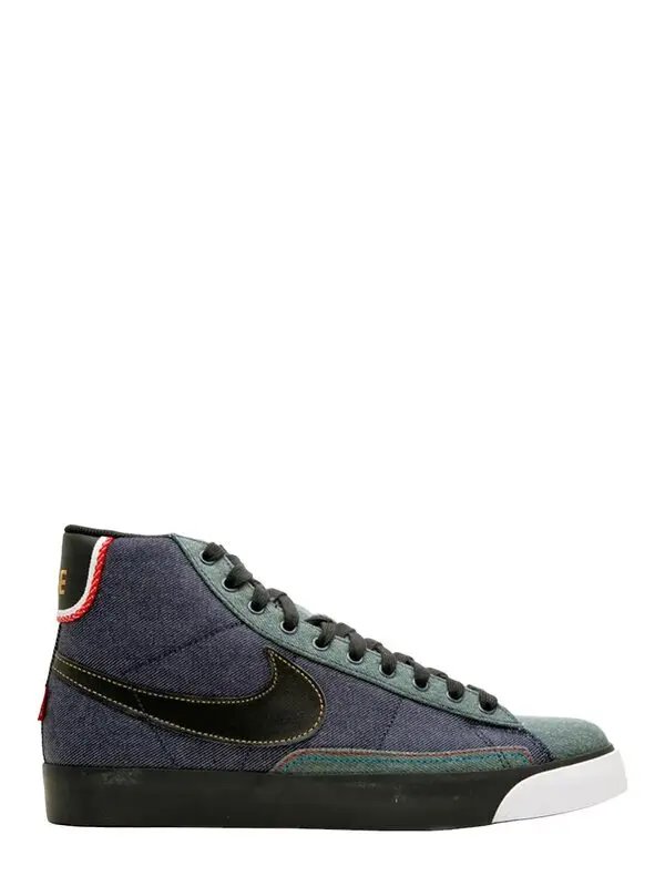Nike Blazer Mid Selvedge Denim Sneakers - Obsidian/black/orion Blue