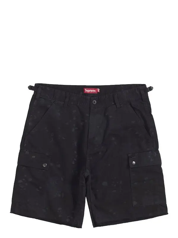Supreme Overdyed Camo Cargo Short - Black