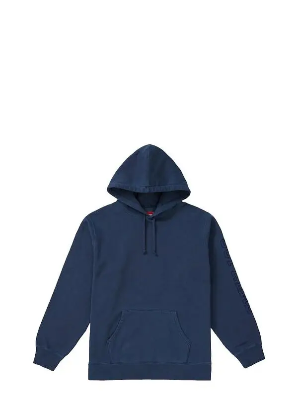 Supreme Overdyed Hooded Sweatshirt - Navy Blue