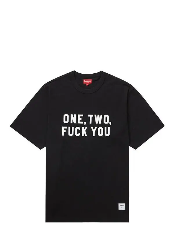 Supreme One Two Fuck You Short Sleeve Top - Black
