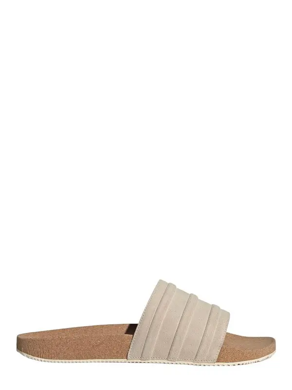 Adidas Adilette Premium Cork Slides - Wonder White/blue