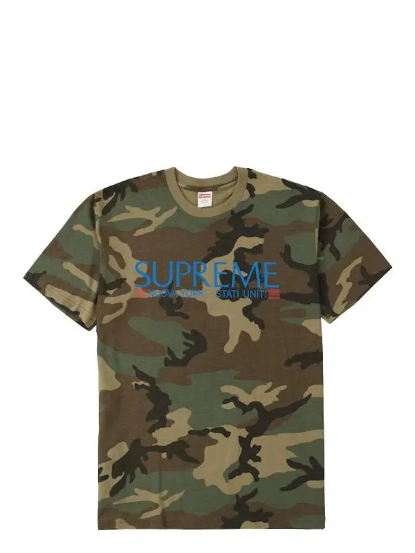 Supreme Nuova York Tee Shirt - Woodland Camo