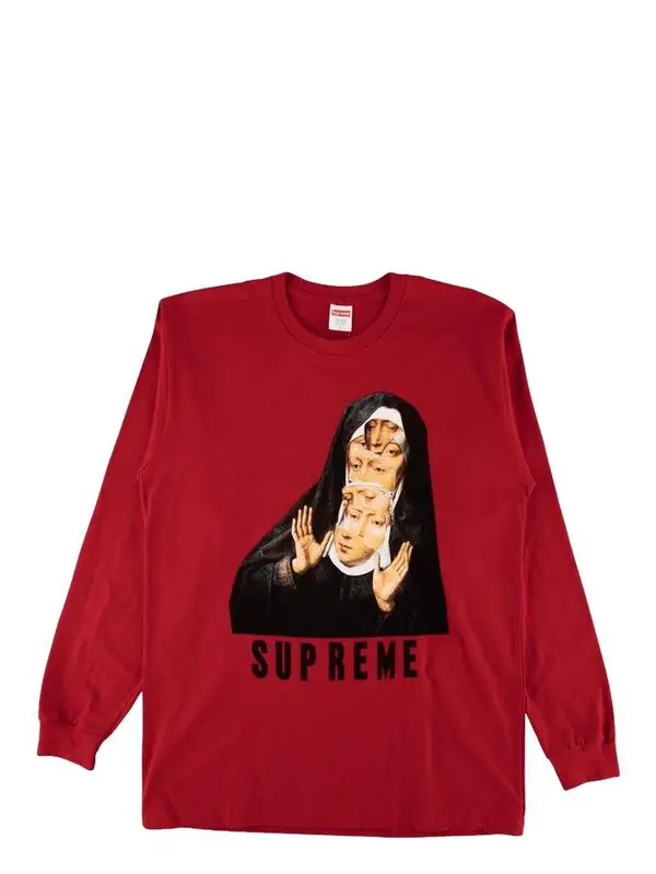 Supreme Nun Long Sleeve Tee Shirt - Red