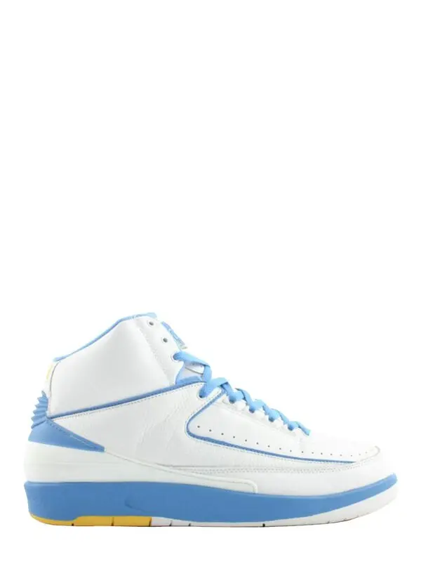 JORDAN 2 Retro High-top Sneakers - White/columbia Blue/varisty Maize