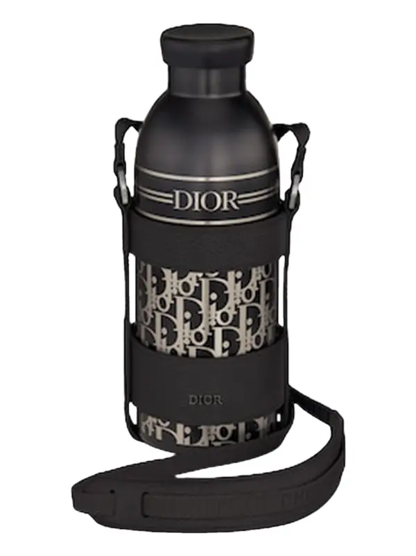 Dior Shoulder Strap Aqua Bottle - Black/dior Oblique Stainless Steel