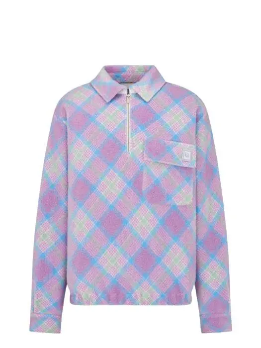Dior X Erl Tartan Zip Sweatshirt - Purple