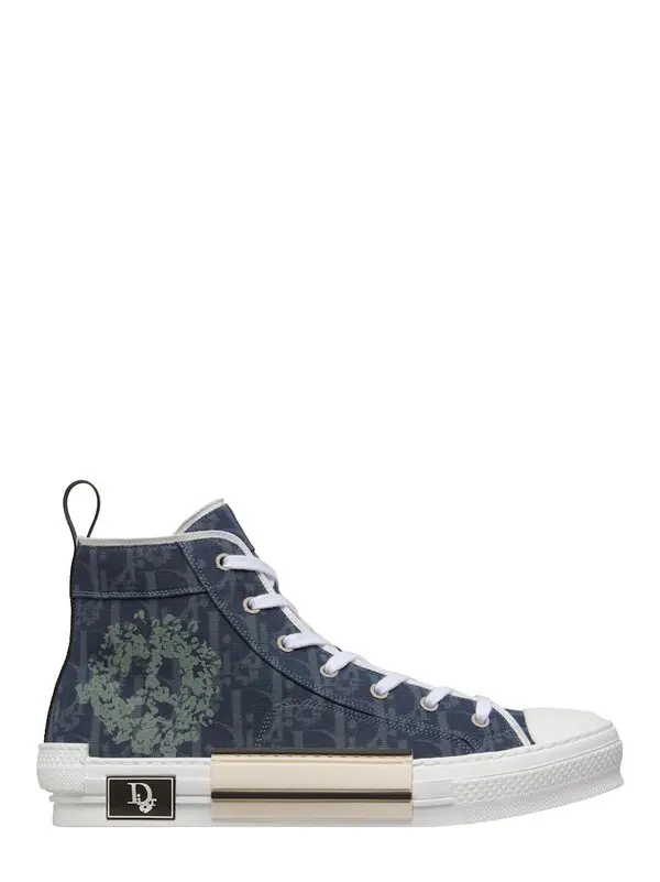 Dior B23 High-top Sneakers - Blue Dior Oblique And Peace Sign Dior Tears Denim