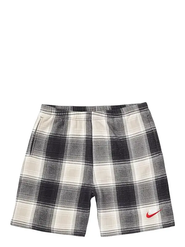 Supreme Plaid Sweatshorts - Black
