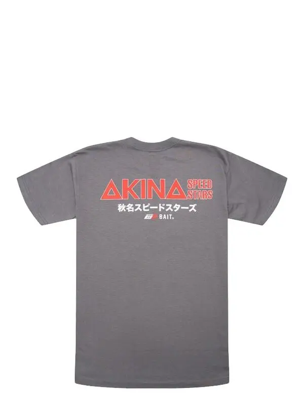 BAIT X Initial D Akina Speed Stars Tee Shirt - Grey/charcoal