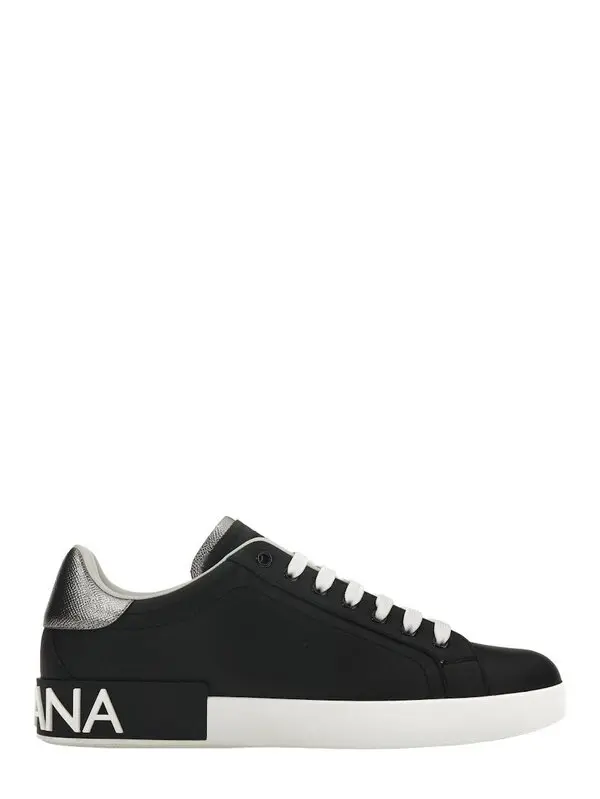 Dolce & Gabbana Portofino Sneakers - Black/silver