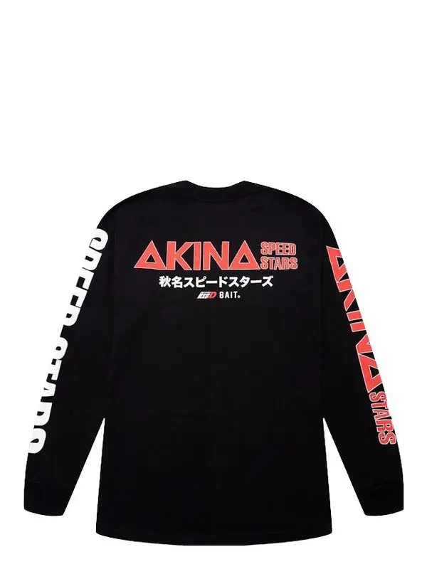 BAIT X Initial D Akina Speed Stars Long Sleeve Tee Shirt - Black