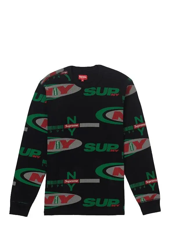 Supreme Ny Waffle Thermal - Black