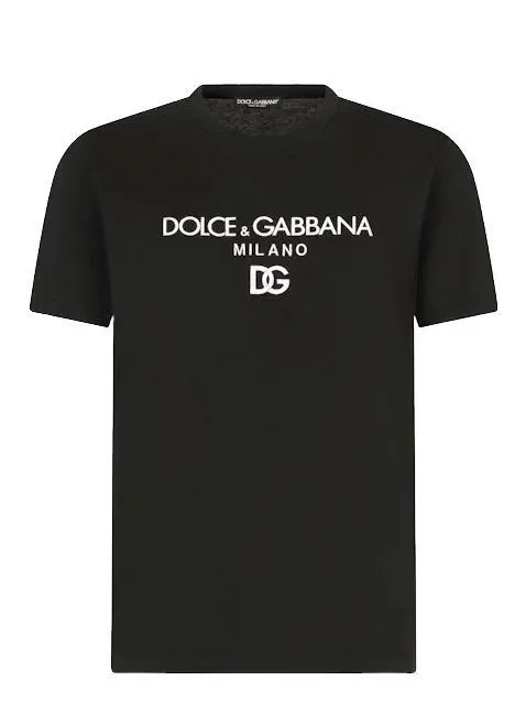 Dolce & Gabbana Cotton Dg Embroidery And Patch T-shirt - Black