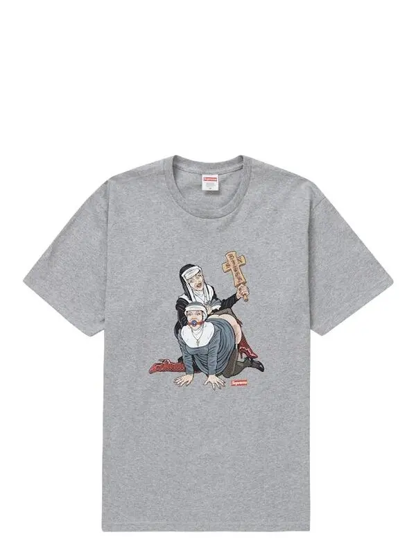 Supreme Nuns Tee Shirt - Heather Grey