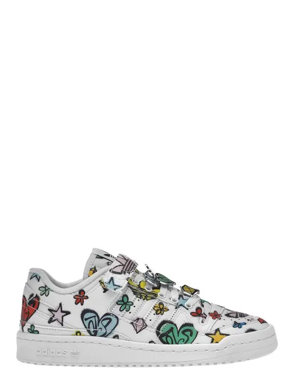 Adidas Forum 84 Low Jeremy Scott Monogram Graffiti Sneakers - Cloud White/core Black