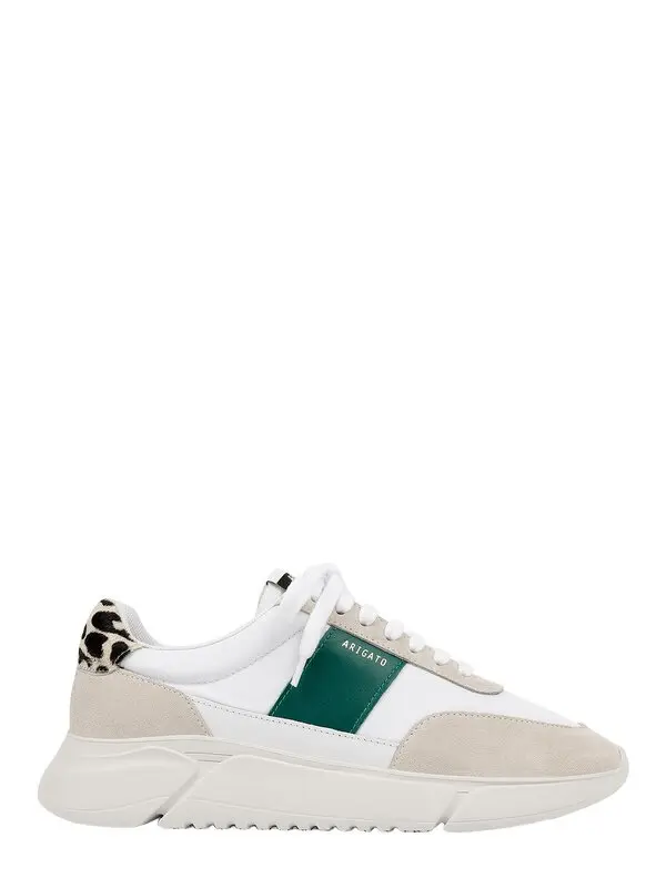 Axel Arigato Genesis Vintage Runner - White/kale Green/leopard Print